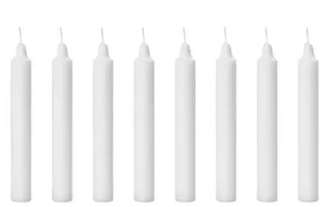 White Household Candles - 4 hours, 5 hours & 7 hours – SingKongWhee